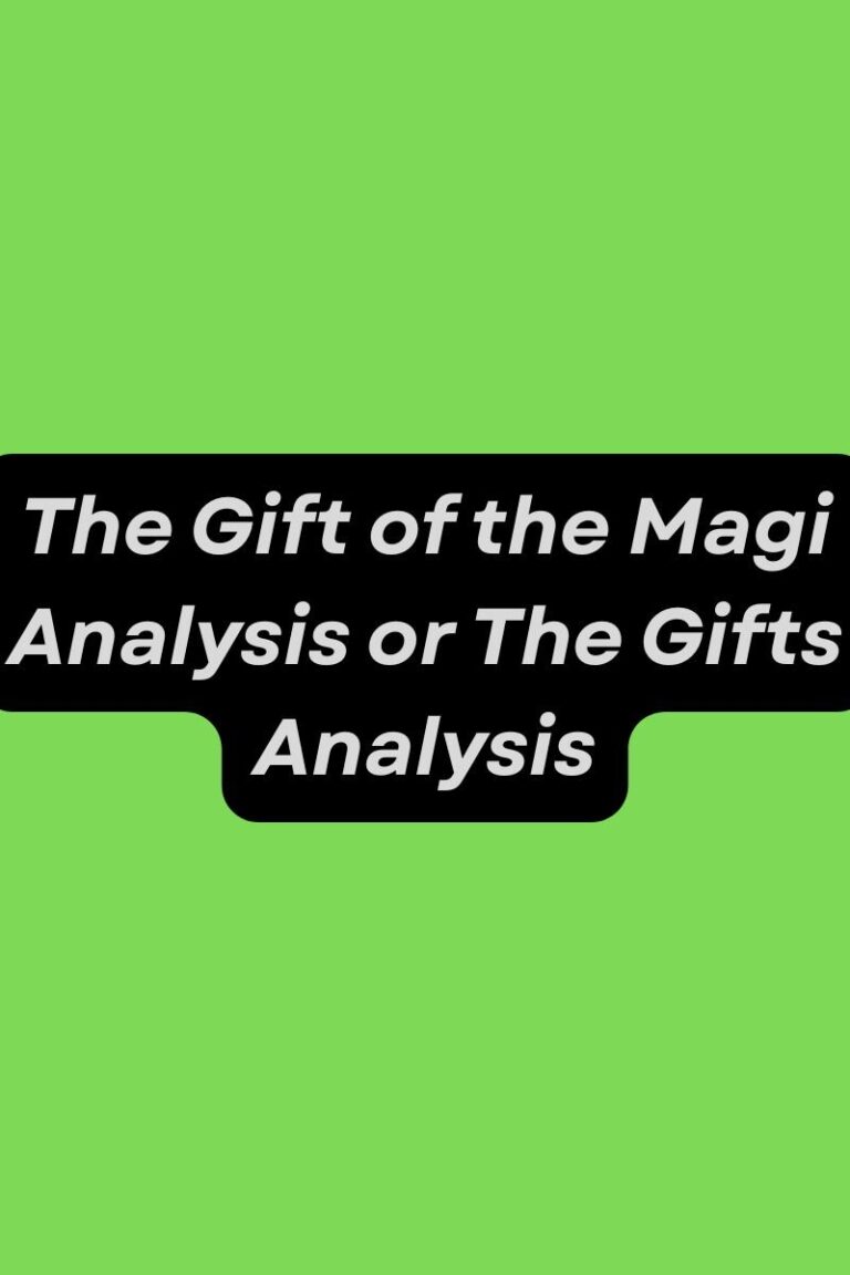 The Gift of the Magi Analysis - English Literature Assistance